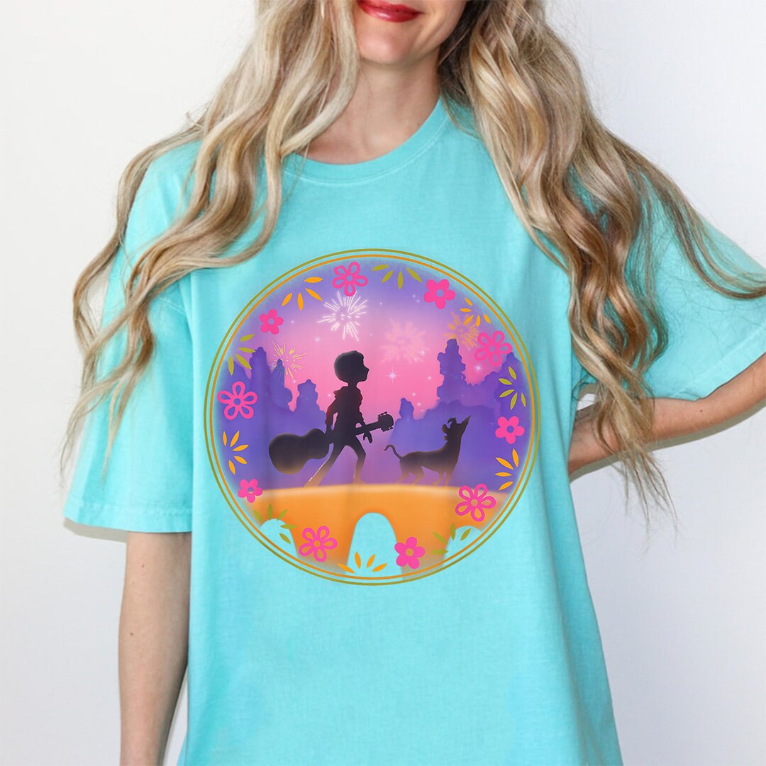 Disney Pixar Coco Miguel Dante Bridge Fireworks Shirt, Retro Family ...