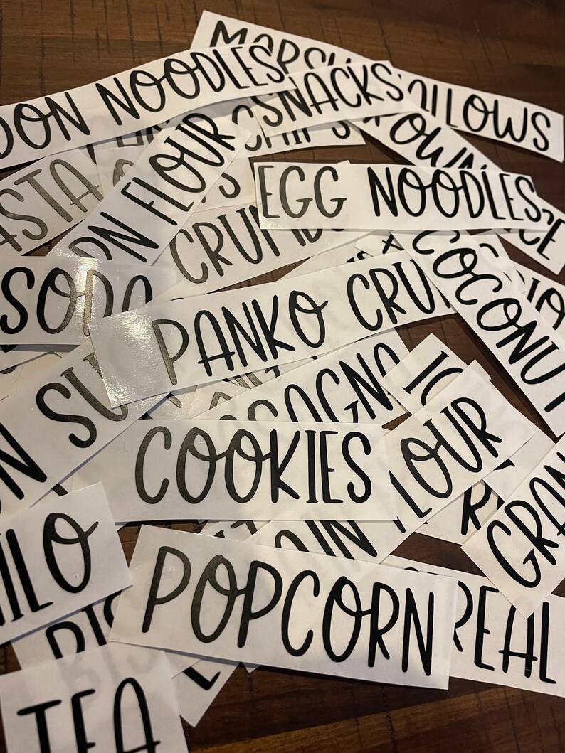 Custom Pantry Labels LABELS ONLY Organisational Labels - Etsy