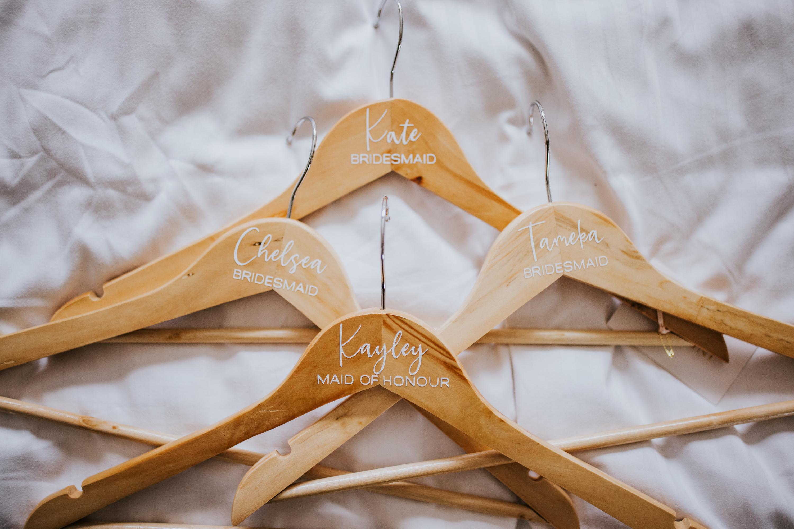 Personalized Wooden Bridal Party Hanger: Wedding Day Keepsake - Etsy