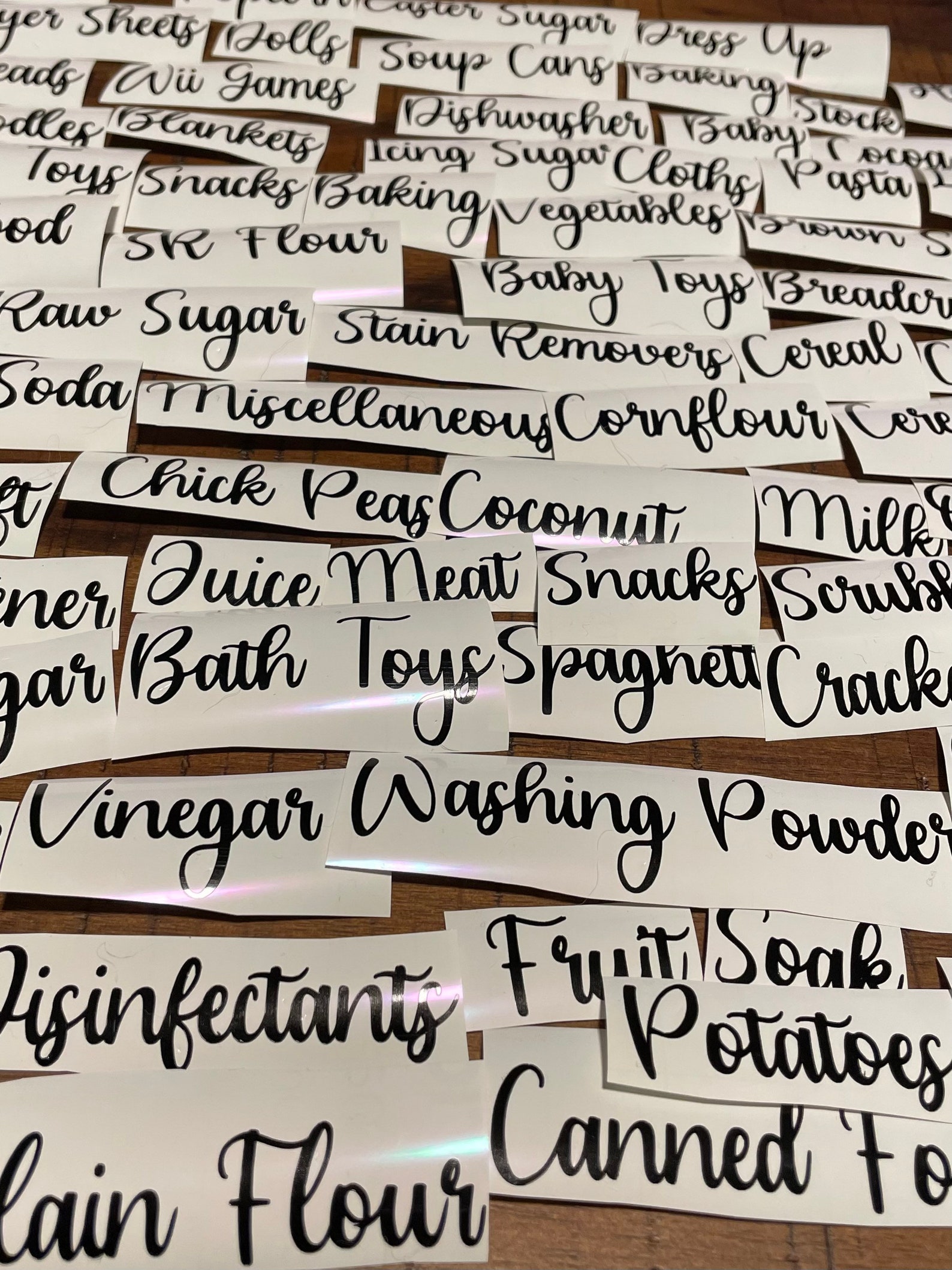 Custom Pantry Labels LABELS ONLY Organisational Labels - Etsy