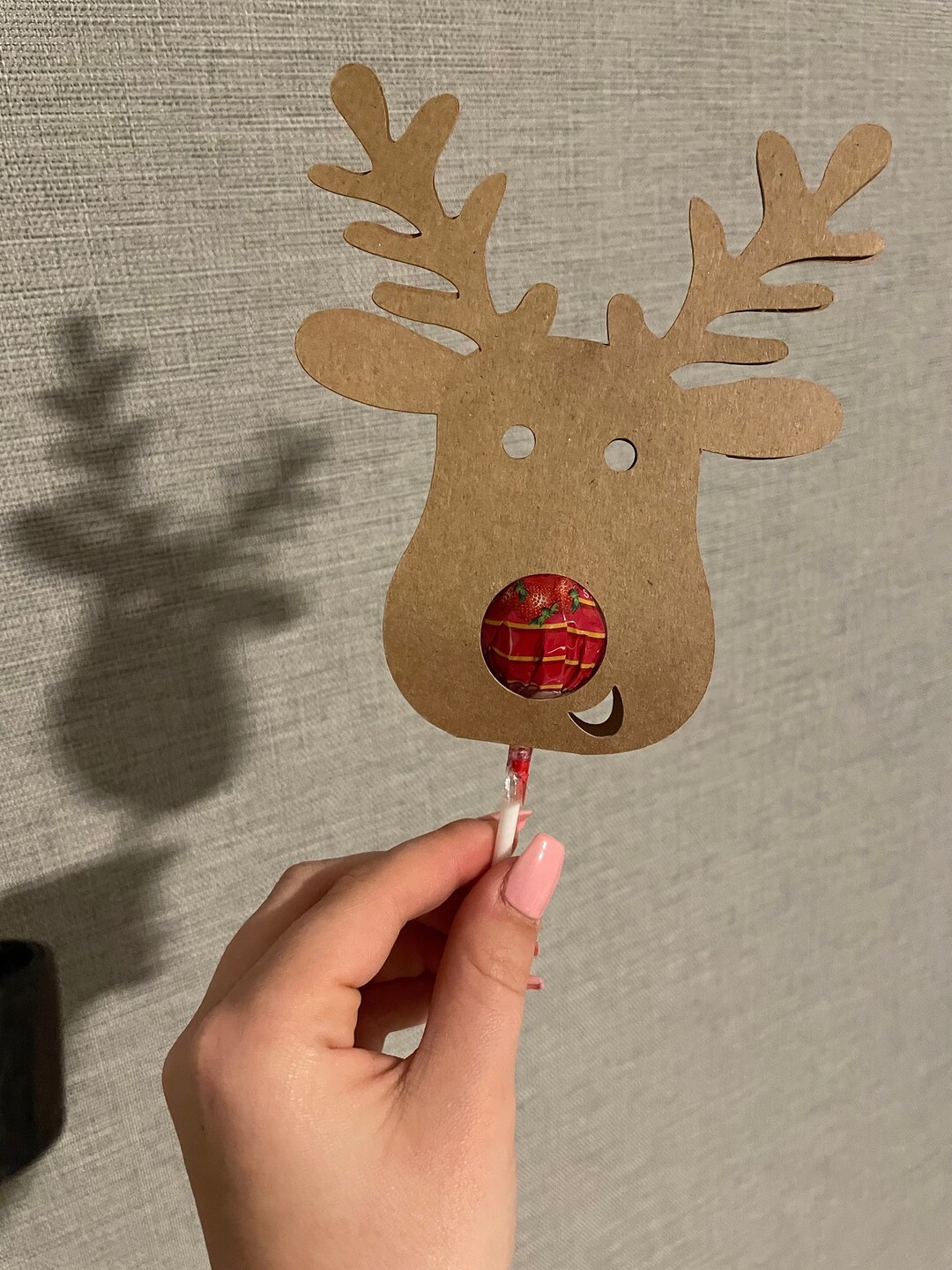 Christmas Reindeer Lollipop Holders ONLY set of 10 Secret Santa Gift ...