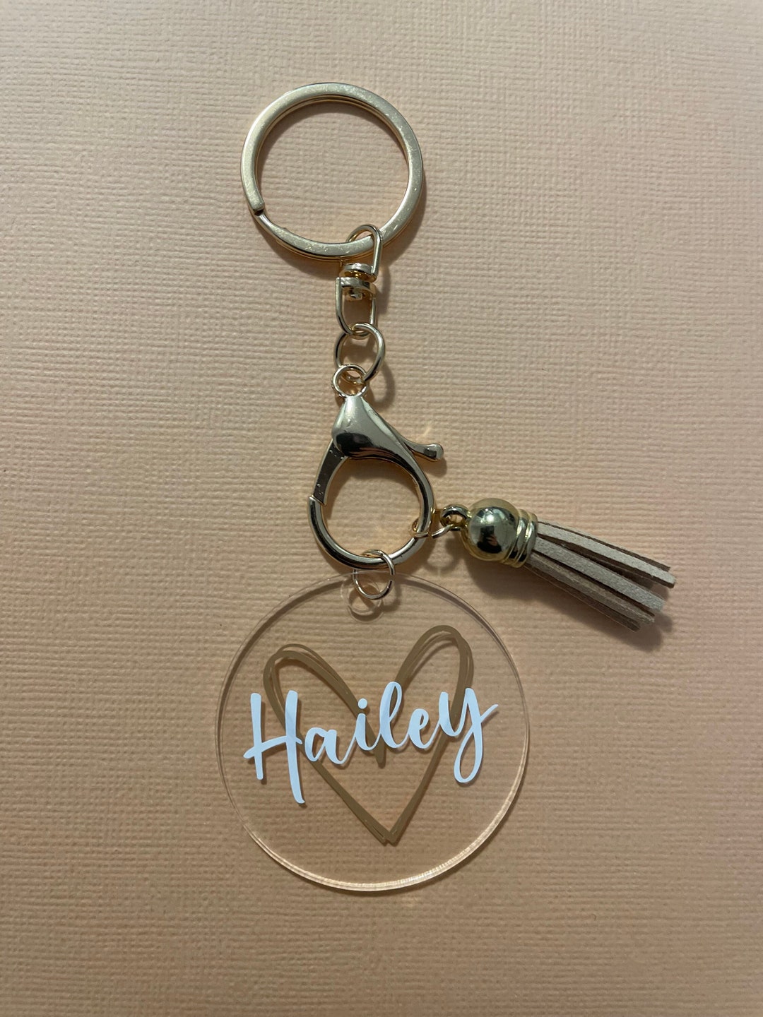 Acrylic Keychains Neutral Colours Personalised Gifts Teacher Present ...
