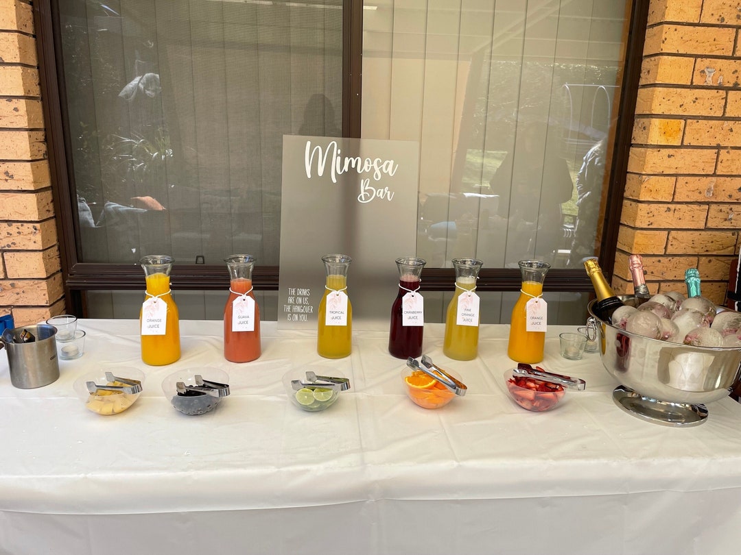 Acrylic Mimosa Bar Sign Decal | Hens | Bridal Shower | Baby Shower ...