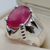 Rare Cabochon Deep Red Ruby Ring Sterling Silver 925 Anari Yaqoot ...
