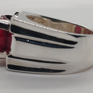 Natural 4 Carat Deep Red Ruby Ring Sterling Silver 925 Yaqoot Handmade ...