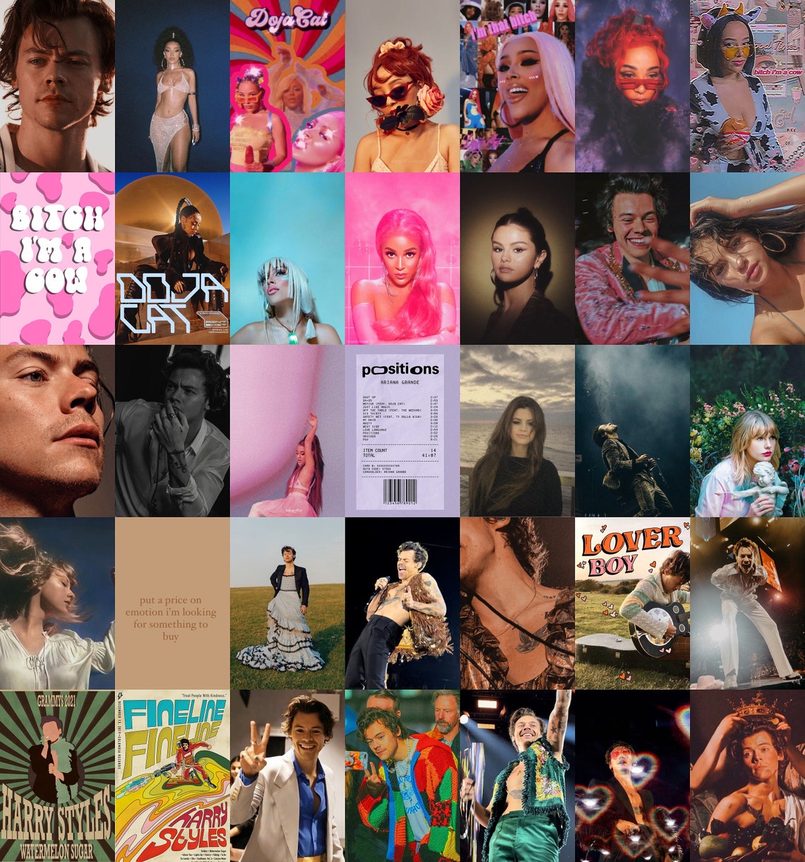 140 PCS Celebrities Photo Wall Collage Kit Celebritiesroom Decor ...