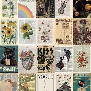 97 PCS Retro Photo Collage Kit Aesthetic Retro Room Decor - Etsy