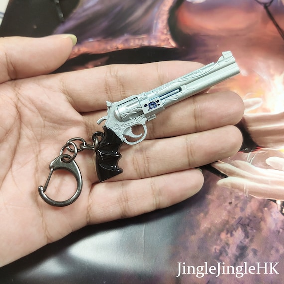 Nero Blue Rose Revolver Weapons Keychain Cosplay Devil - Etsy