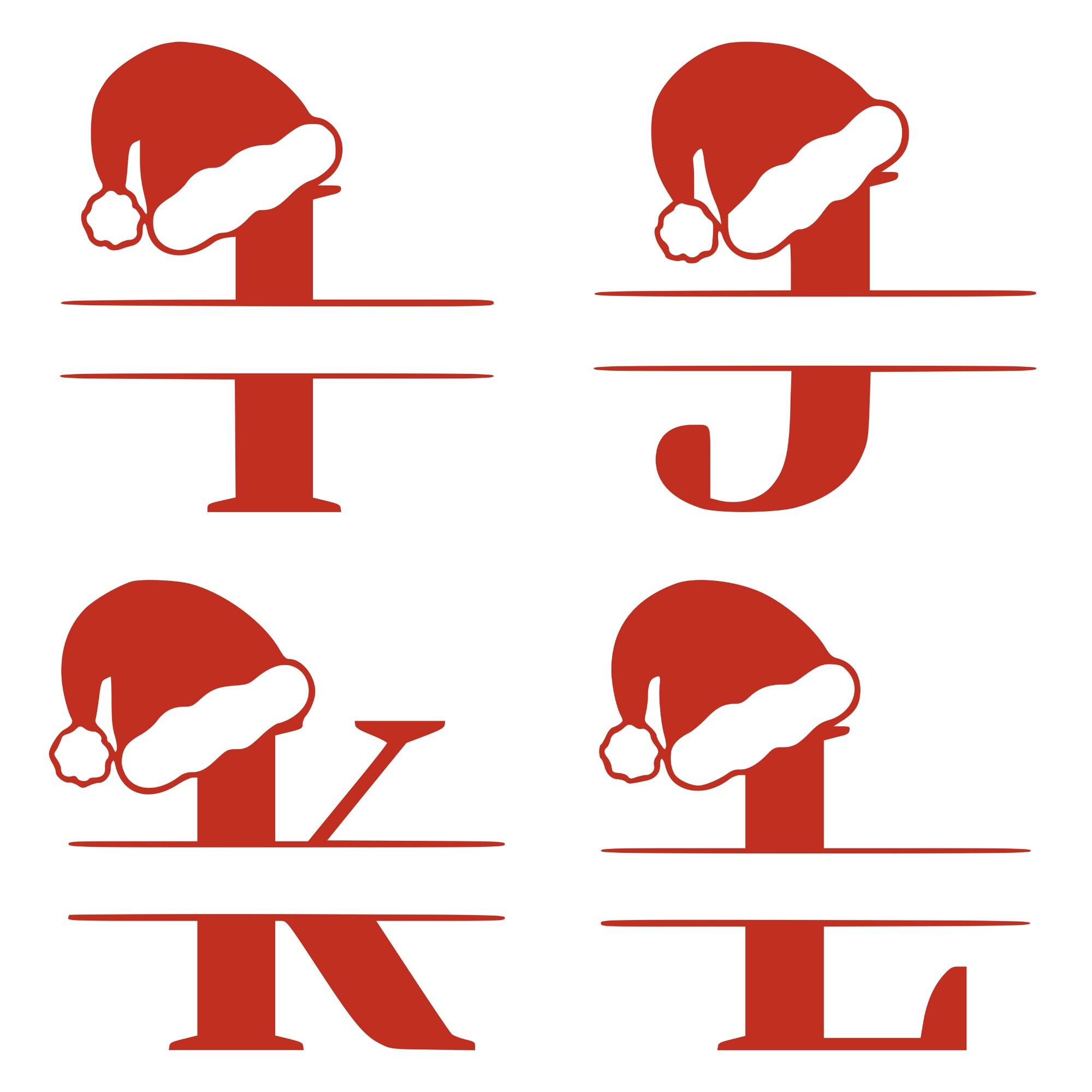 Christmas Monogram SVG PNG, Christmas Split Svg Png, Christmas Split ...