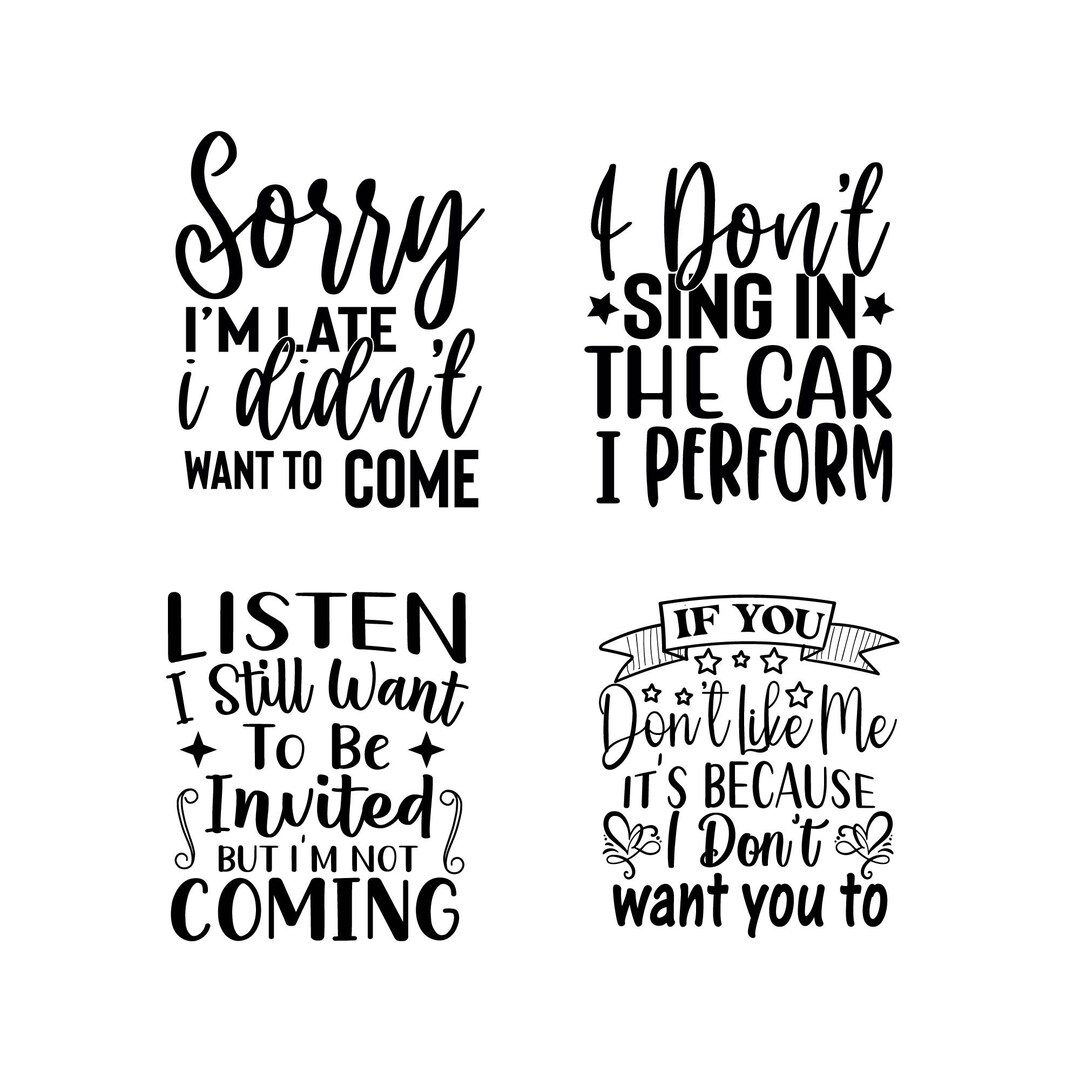 Sarcastic Svg Bundle Funny Quotes Bundle Svg Sarcasm Svg Bundle