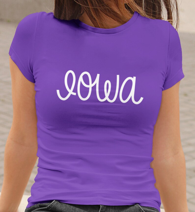Iowa SVG PNG Script Iowa Cut Files Layered Minimalist - Etsy