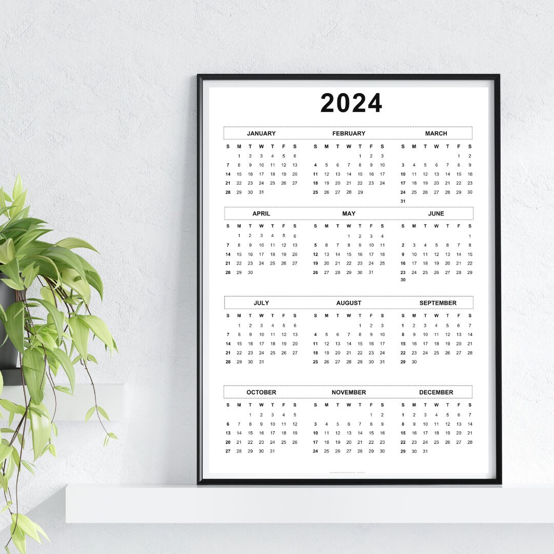 2023-2024 Printable Calendar,template,a4,a3,a2,a1 Size,wall Template ...