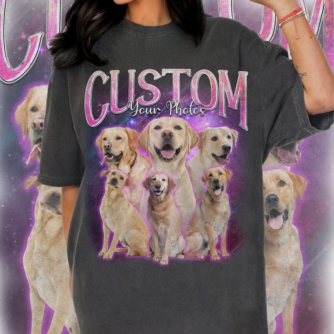 Custom Dog's Photo Bootleg Comfort Colors Shirt 90s - Etsy