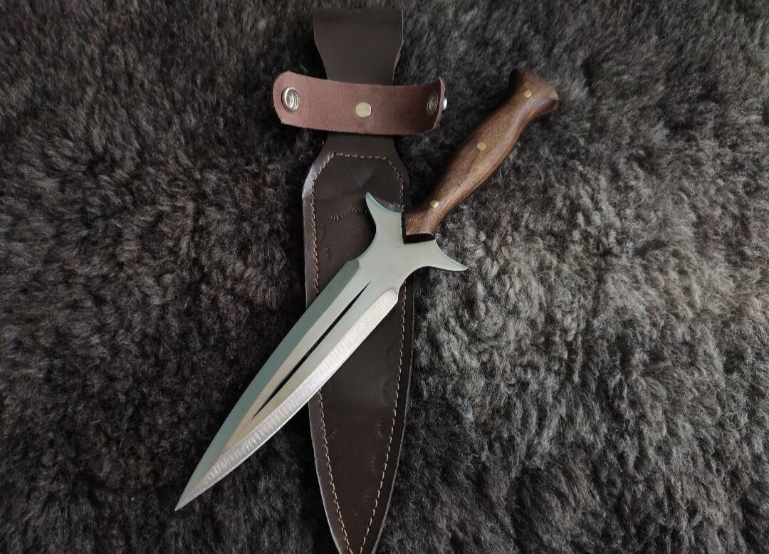 Handmade Dagger, Stainless Steel, the Handle is Made of Walnut Root ...