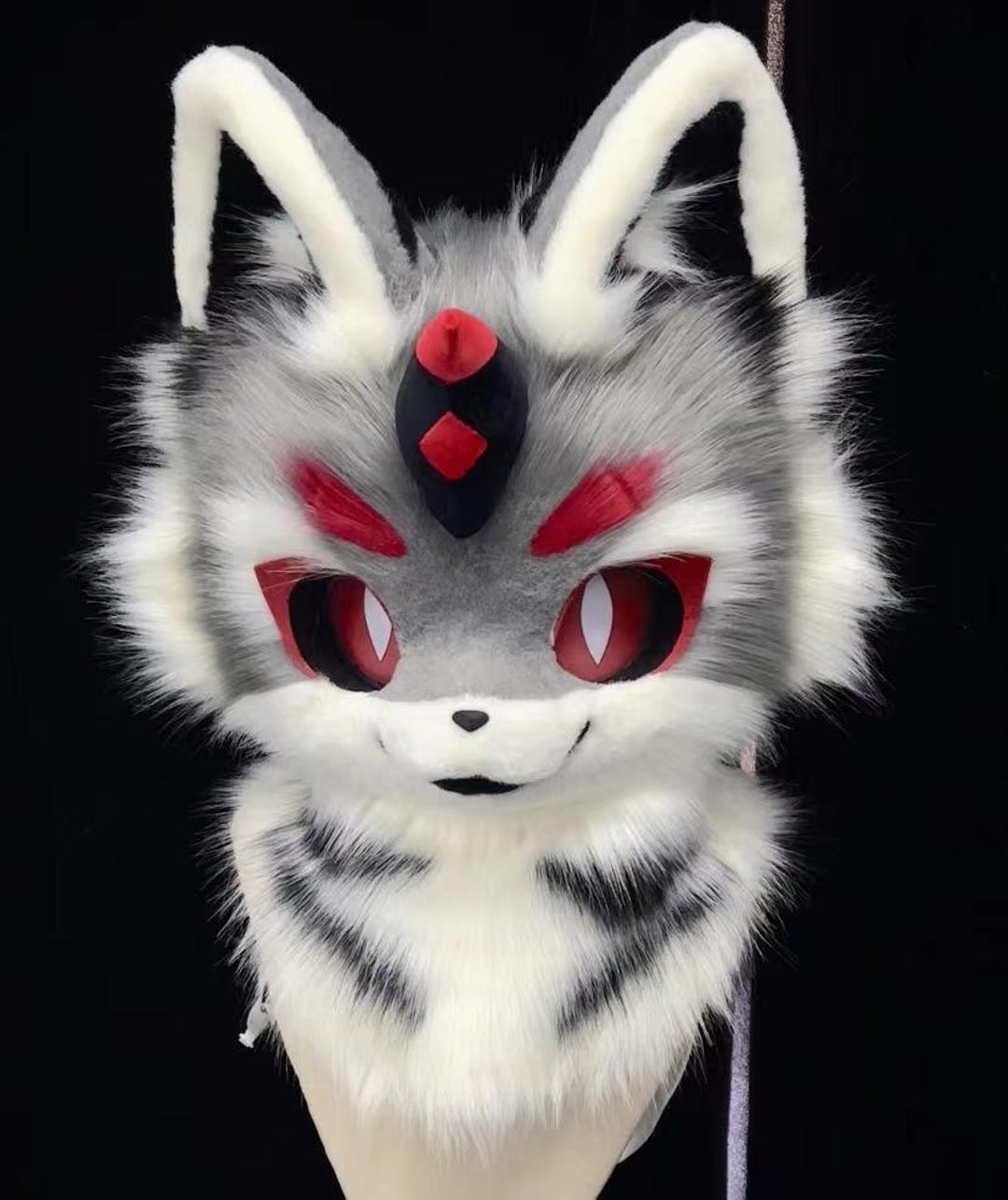 Evil Cat Fursuit Head, Kemono Furry Pre-made Head, Furry Cosplay ...