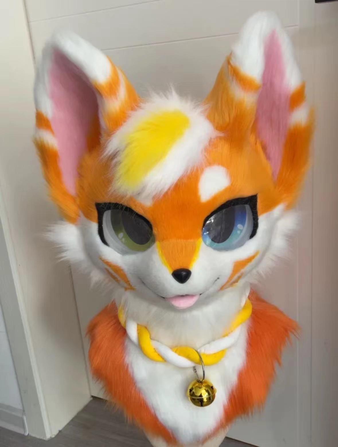Fursuit Head- Head Only, Furry Cosplay,fantasy Creatures, Dog Fursuit ...