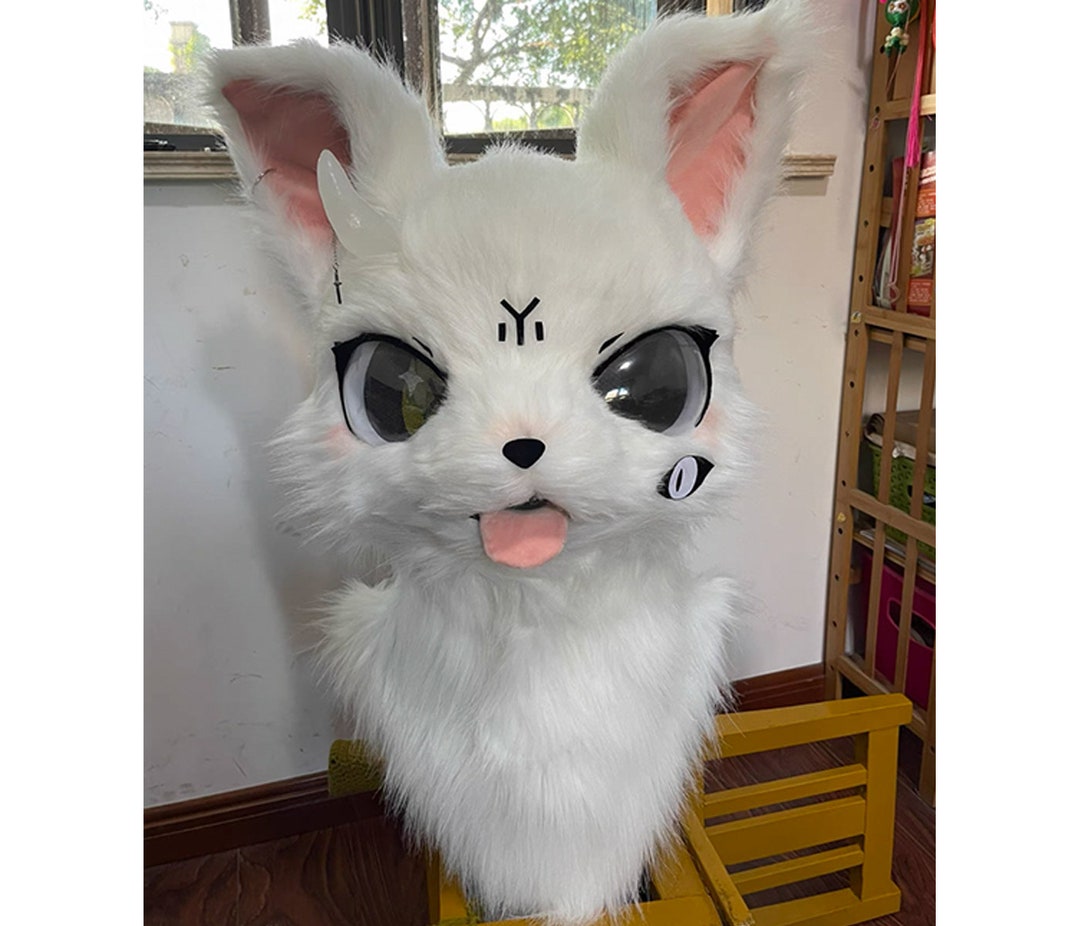 Fursuit Head Head Only, Furry Cosplay,fantasy Creatures,demon Dog ...