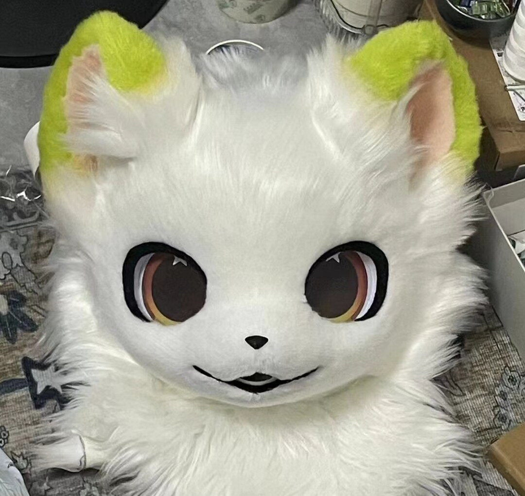 Fursuit Head Head Only, Furry Cosplay, Fantasy Creatures, Kitty Fursuit ...