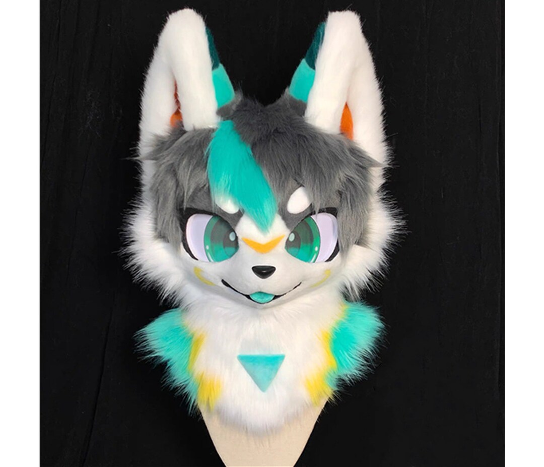 Fursuit Head, Furry Pre-made Fur Head, Furry Cosplay,fantasy Creatures ...