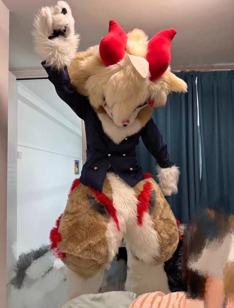 Fursuit Head Full Body, Furrynew Pre-made Fur Head, Furry Cosplay, Full ...