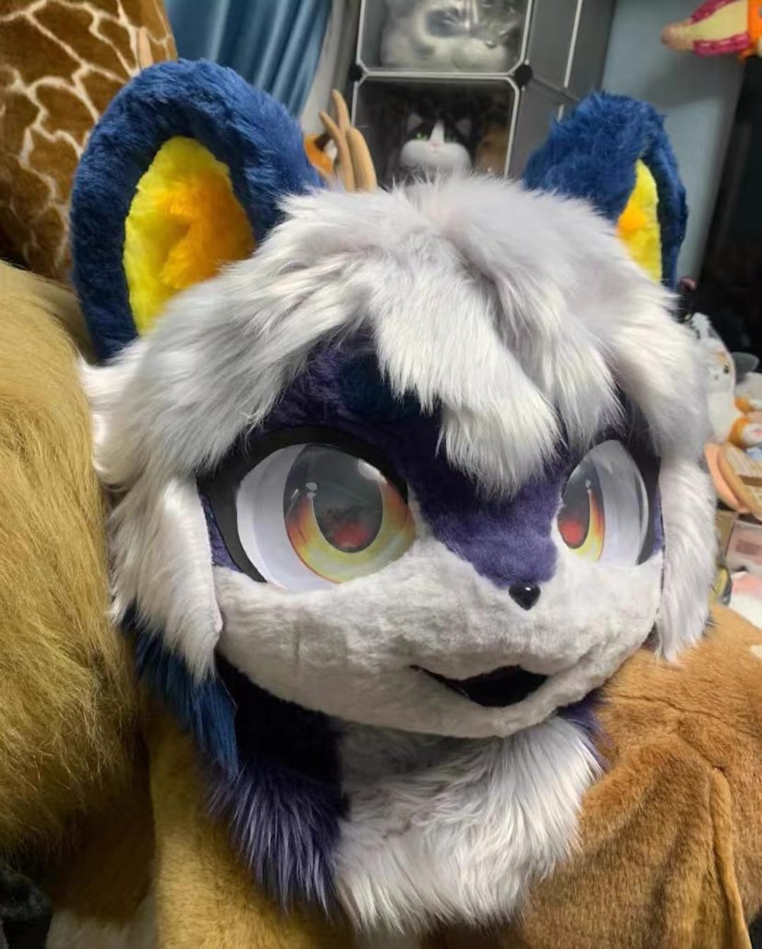 Fursuit Head, Furry Pre-made Fur Head, Furry Cosplay,fantasy Creatures ...