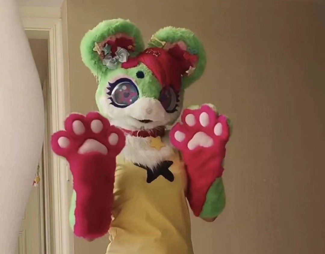 Fursuit Head Head,claw and Tail, Furry Cosplay,kemono Furry Head ...