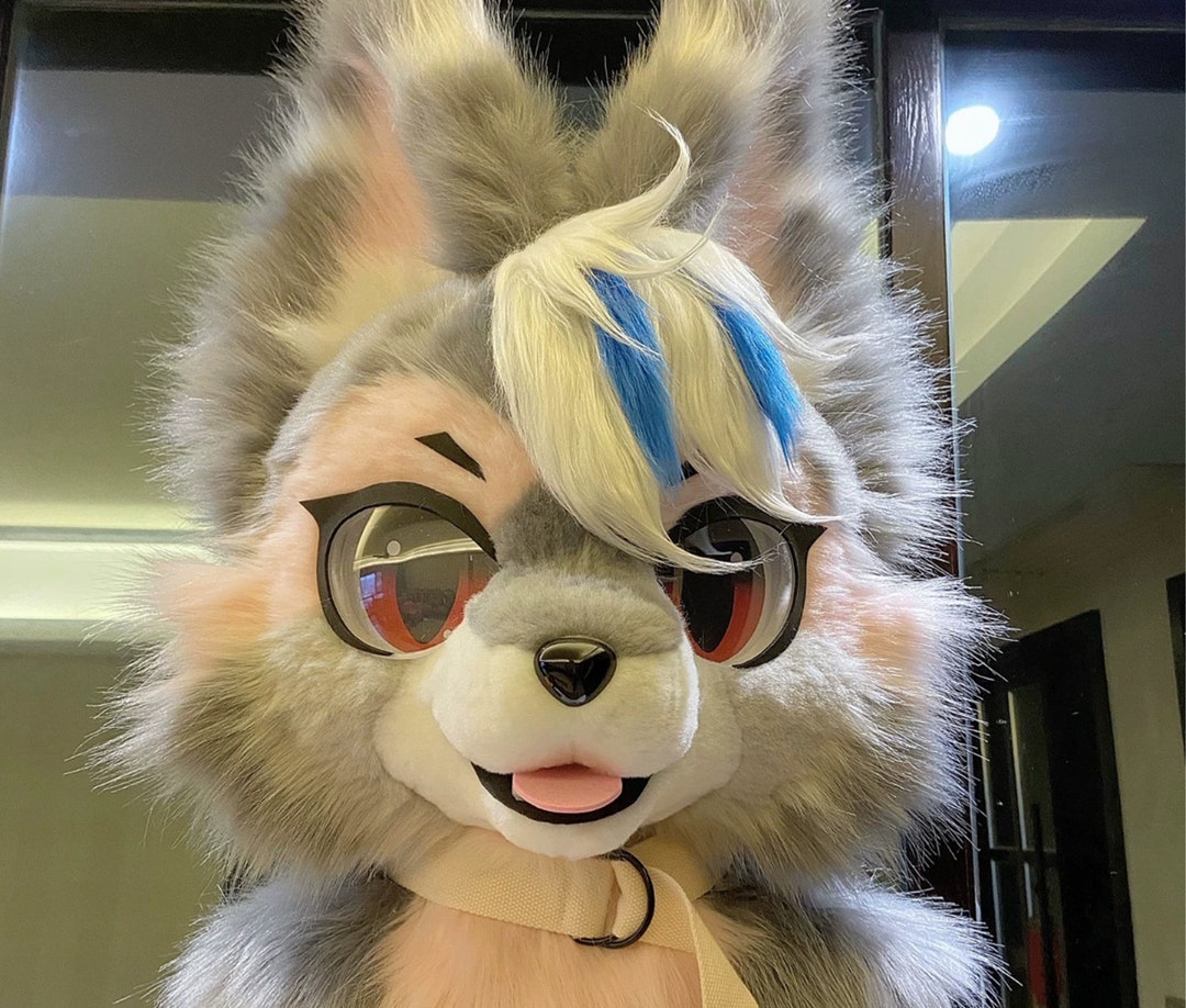 Fursuit Head, Furi Cos, Bunny Ears Puppy, Finished Animal Head - Etsy