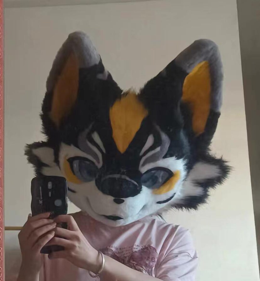 Fursuit Head, Furry Pre-made Fur Head, Furry Cosplay,fantasy Creatures ...