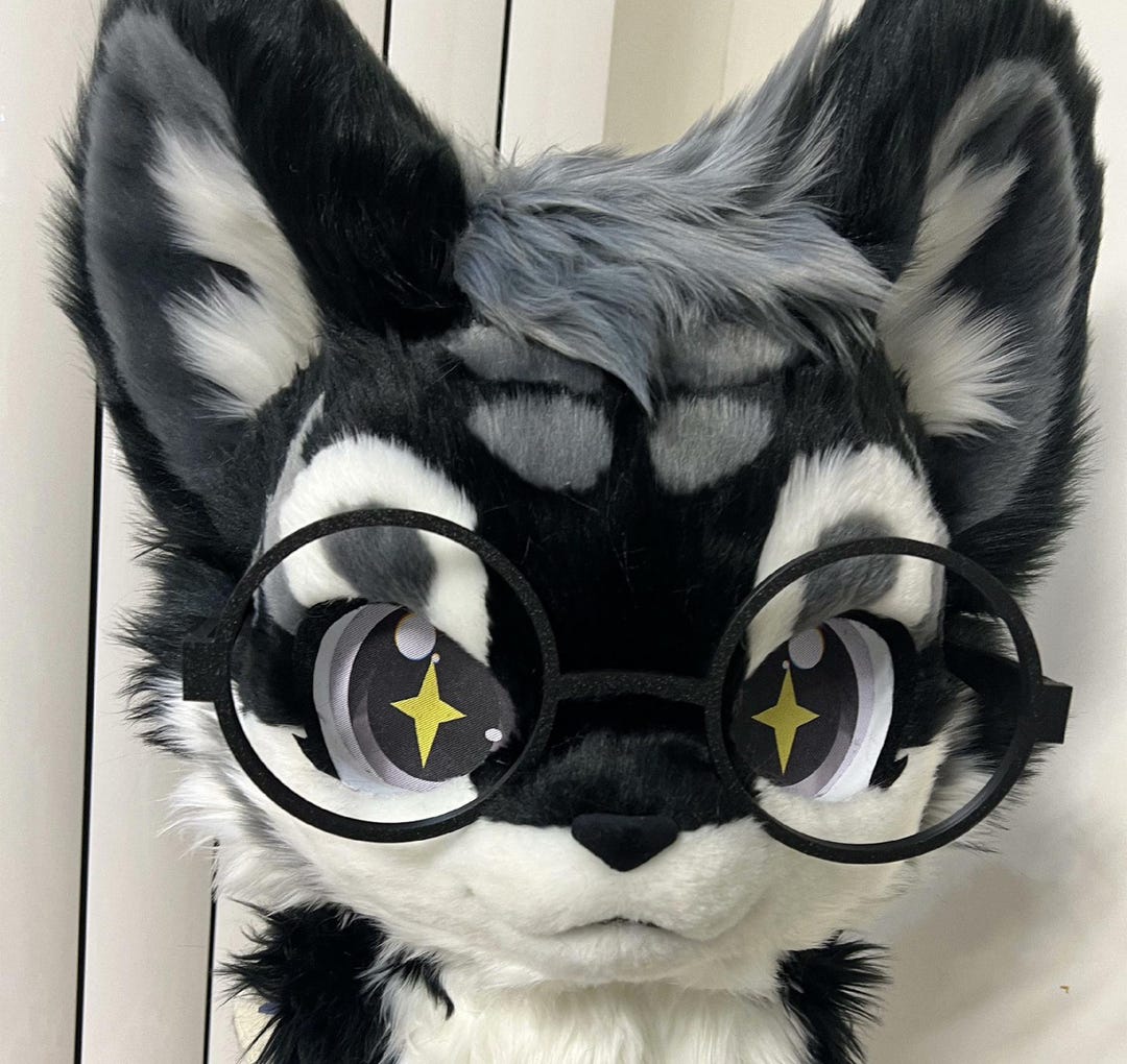 Fursuit Head- Only Head, Dog Furry Pre-made Fur Head, Furry Cosplay ...