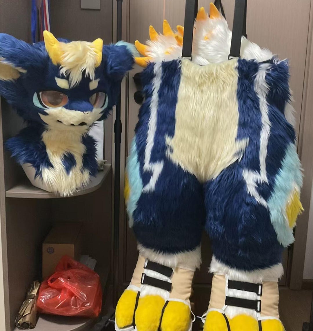 Fursuit Head Full Body, Furrynew Pre-made Fur Head, Fantasy Creatures ...