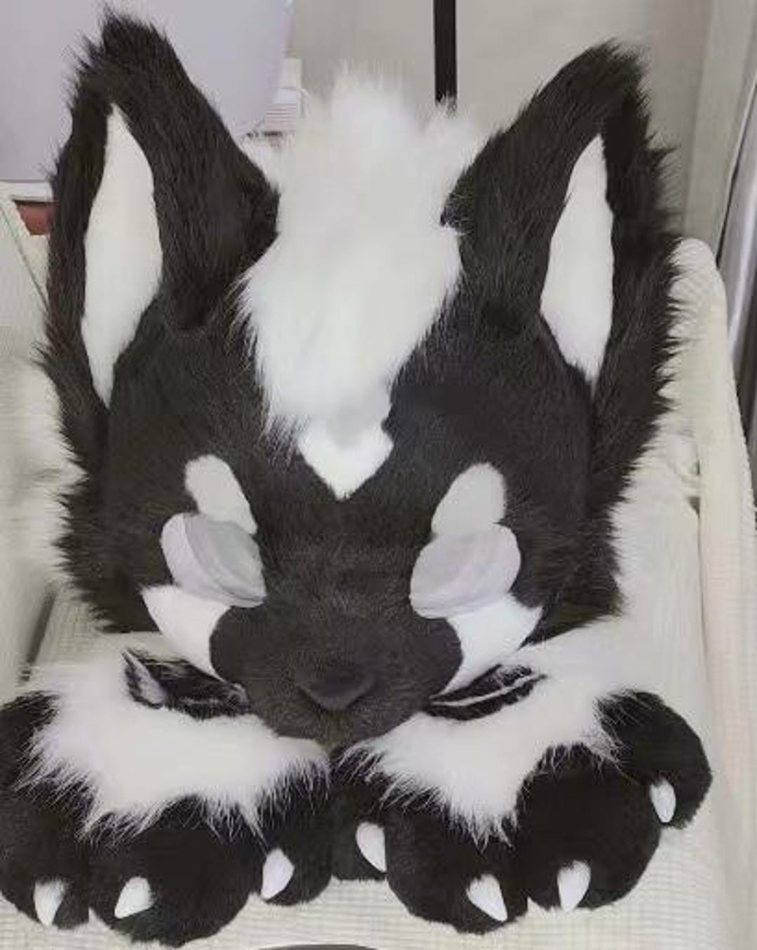 Fursuit Head, Furry Pre-made Fur Head + Claws, Furry Cosplay,fantasy ...