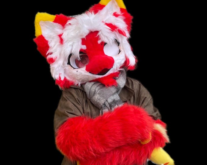 Kemono Fursuit Head, Kemono Furry Pre-made Head, Furry Cosplay, Fantasy ...