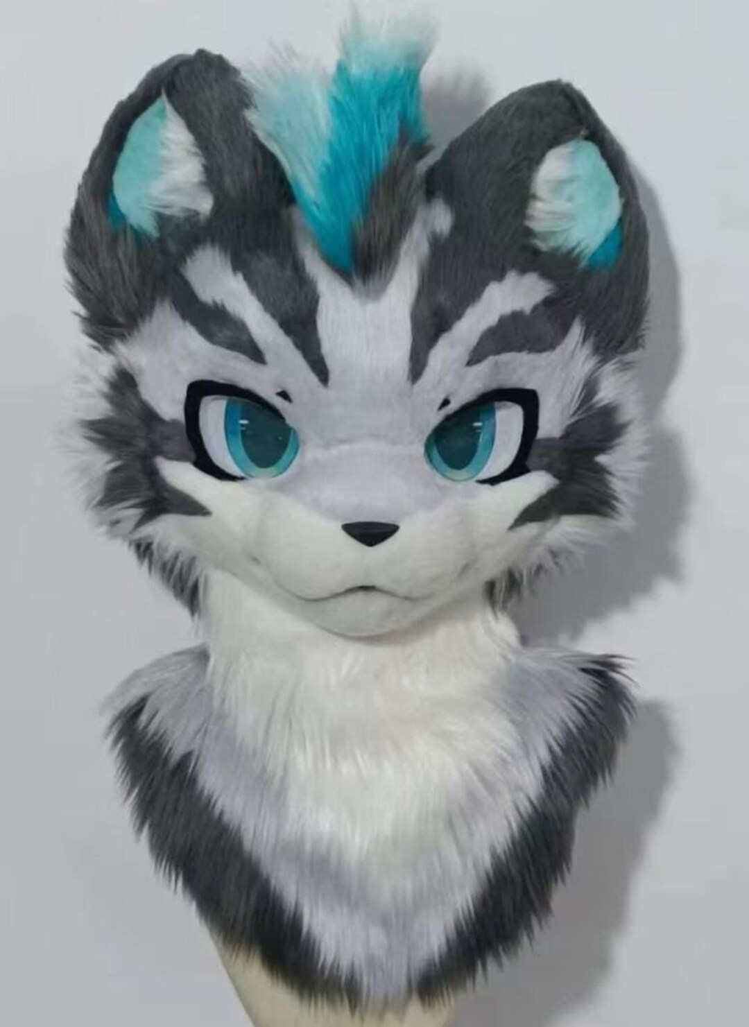 Fursuit Head Head Only, Furry Cosplay,fantasy Creatures, Silver Tiger ...