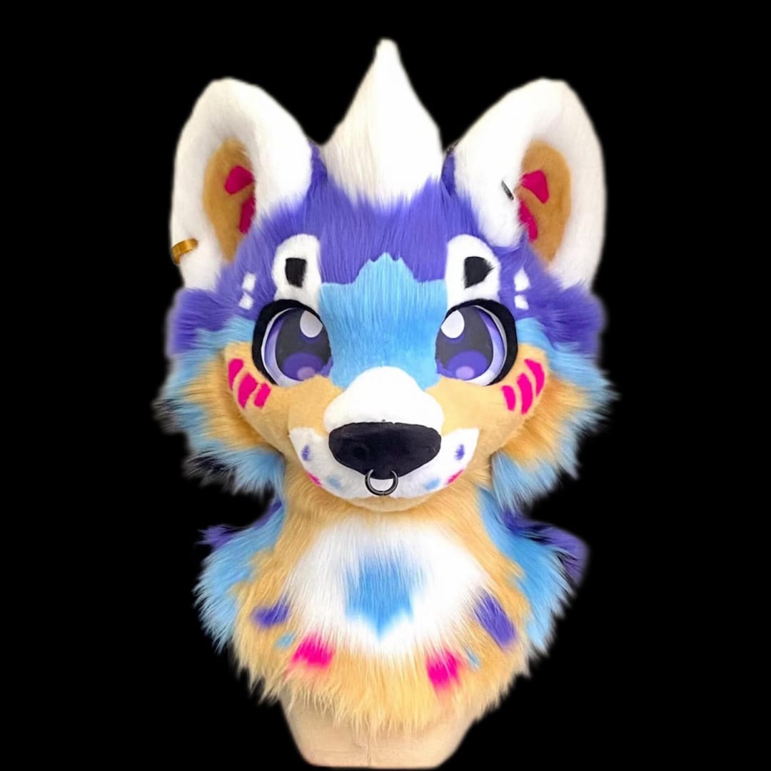 Fursuit Head, Furry Pre-made Fur Head, Furry Cosplay,fantasy Creatures ...