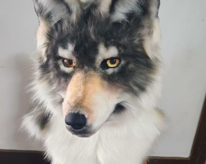 Realistic Wolf Fursuit Head, Furry Cosplay - Etsy