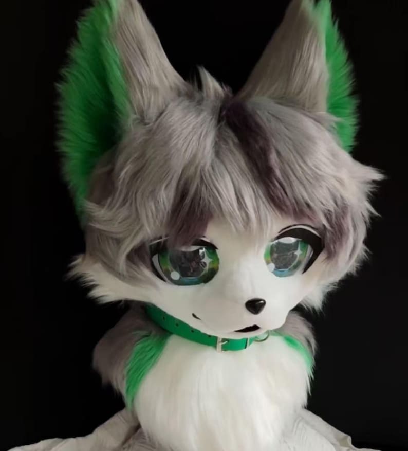 Cool Wolf Fursuit Head, Furry Pre-made Fur Head, Wolf Furry Cosplay ...
