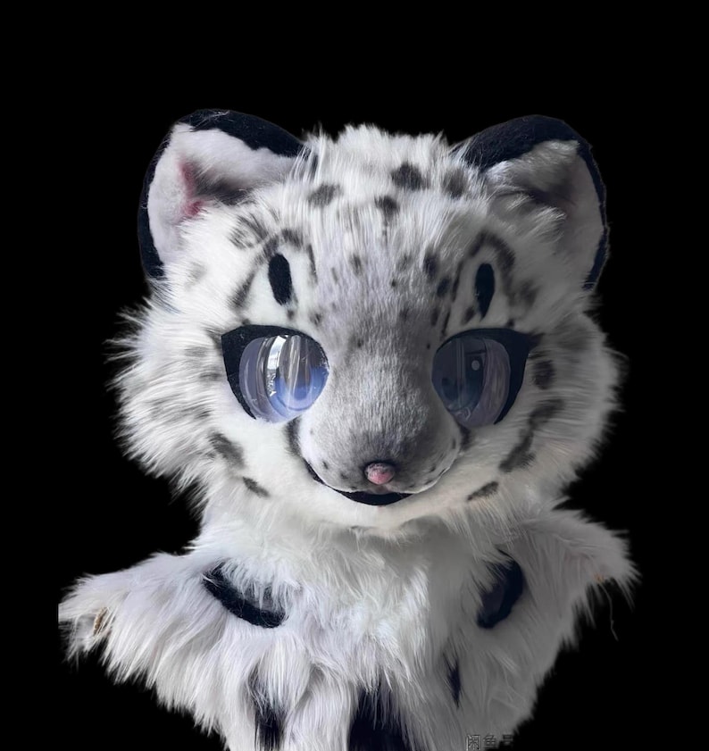 Realistic Snow Leopard Fursuit Head, Furry Cosplay, Furry Pre-made Fur ...