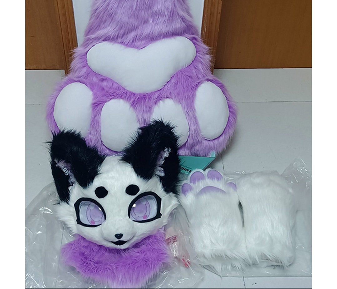 Fursuit Head, Furry Pre-made Fur Head and Claw and Tail , Furry Cosplay ...