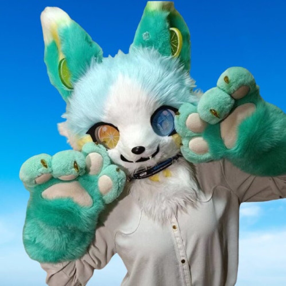 Fursuit Head Head and Tail, Furry Cosplay,fantasy Creatures, Lemon Ice ...