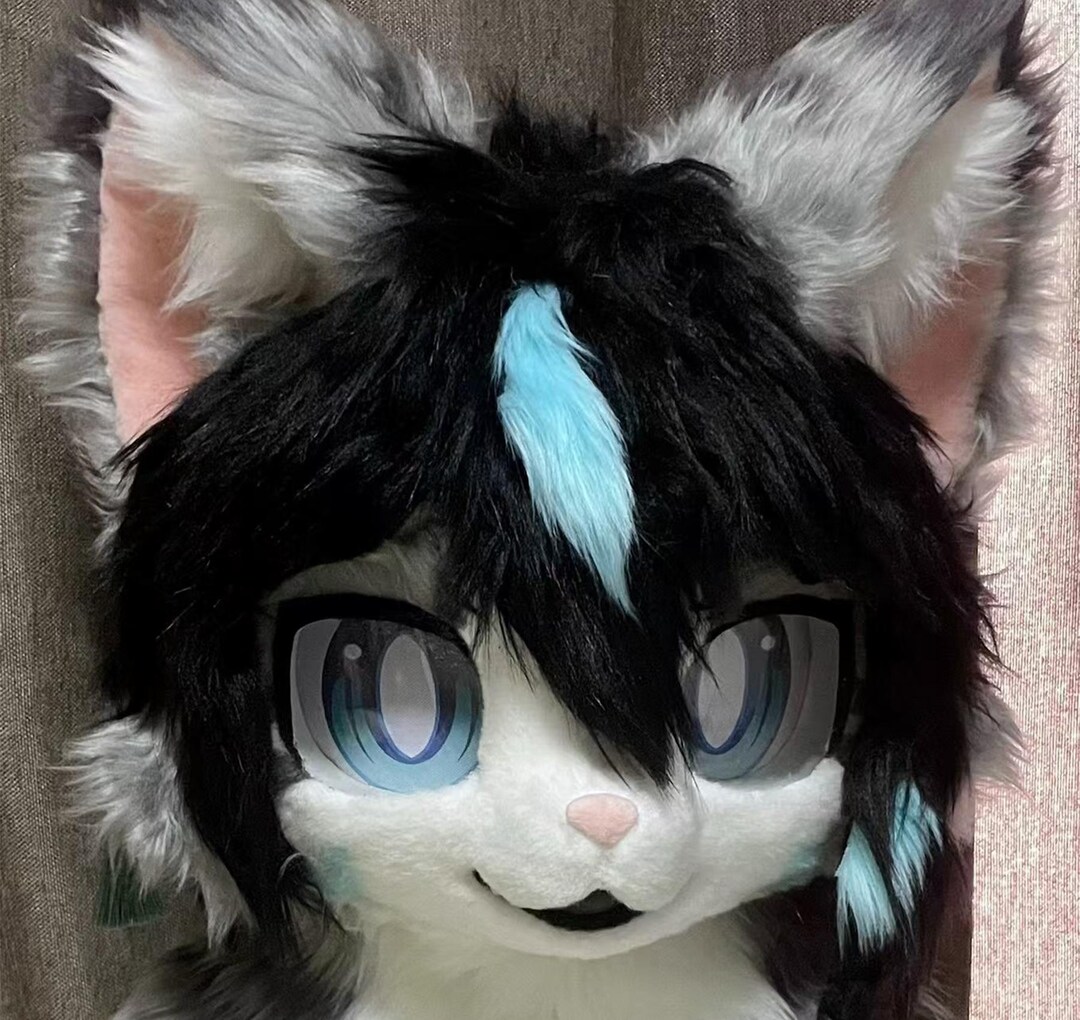 Fursuit Head, Furry Pre-made Fur Head Claws, Furry Cosplay, Cute Furry ...