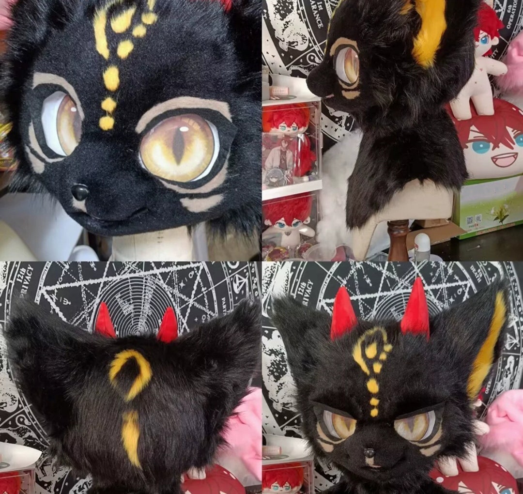 Fursuit Head, Furry Pre-made Fur Head, Furry Cosplay, "puppy Fortune ...