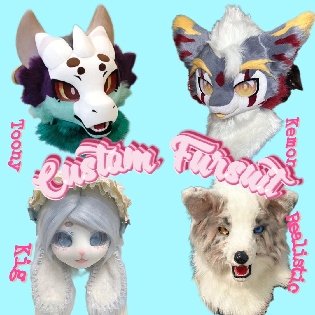 Furry Head Custom, Fursuit Full Suit Custom Commission, Furry Head Body ...