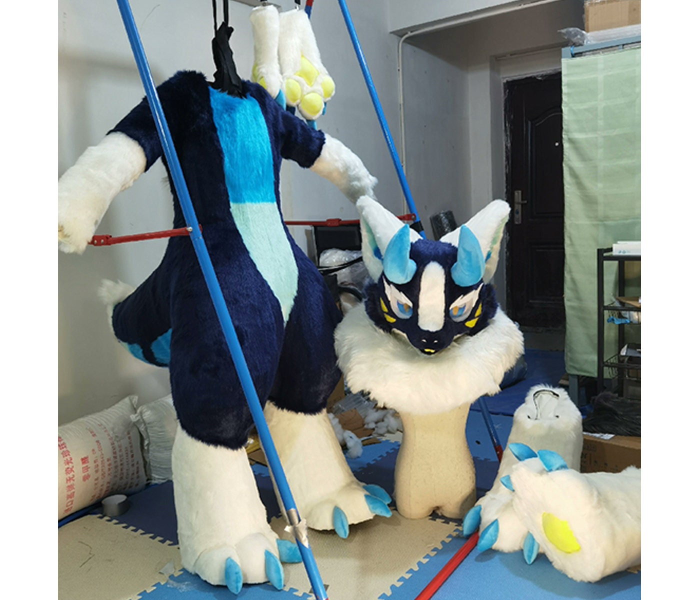 Fursuit Head Full Body, Furrynew Pre-made Fur Head, River Ninja, Furry ...