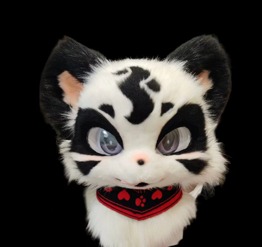 Fursuit Head Head Only, Furry Cosplay,fantasy Creatures, Panda Fursuit ...