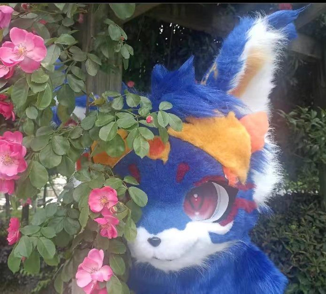 Fursuit Head, Furry Pre-made Fur Head, Furry Cosplay,fantasy Creatures ...