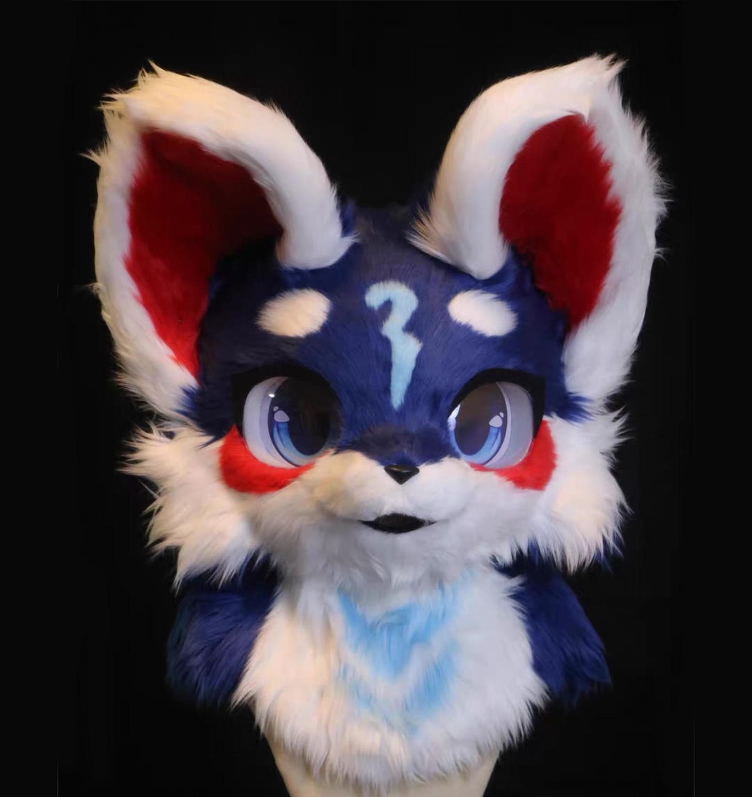 Fursuit Head - Only Head, Furry Pre-made Fur Head, Furry Cosplay, "cool ...