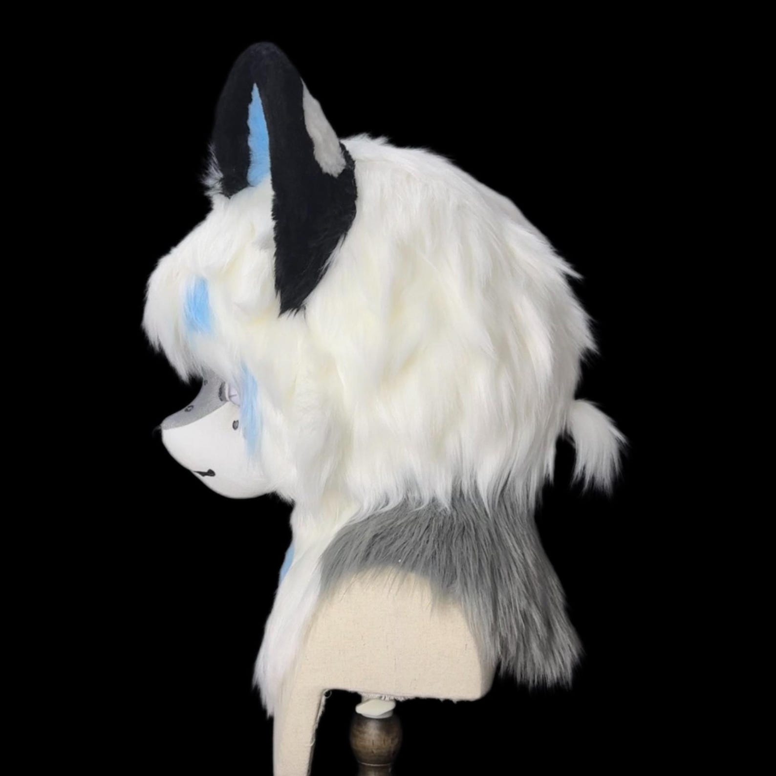 Snow Leopard Fursuit Head, Kemono Furry Pre-made Head + Claws + Tail ...