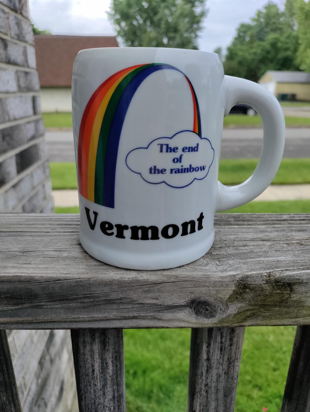 80s Vintage Rainbow Vermont Ceramic Coffee Mug - Etsy