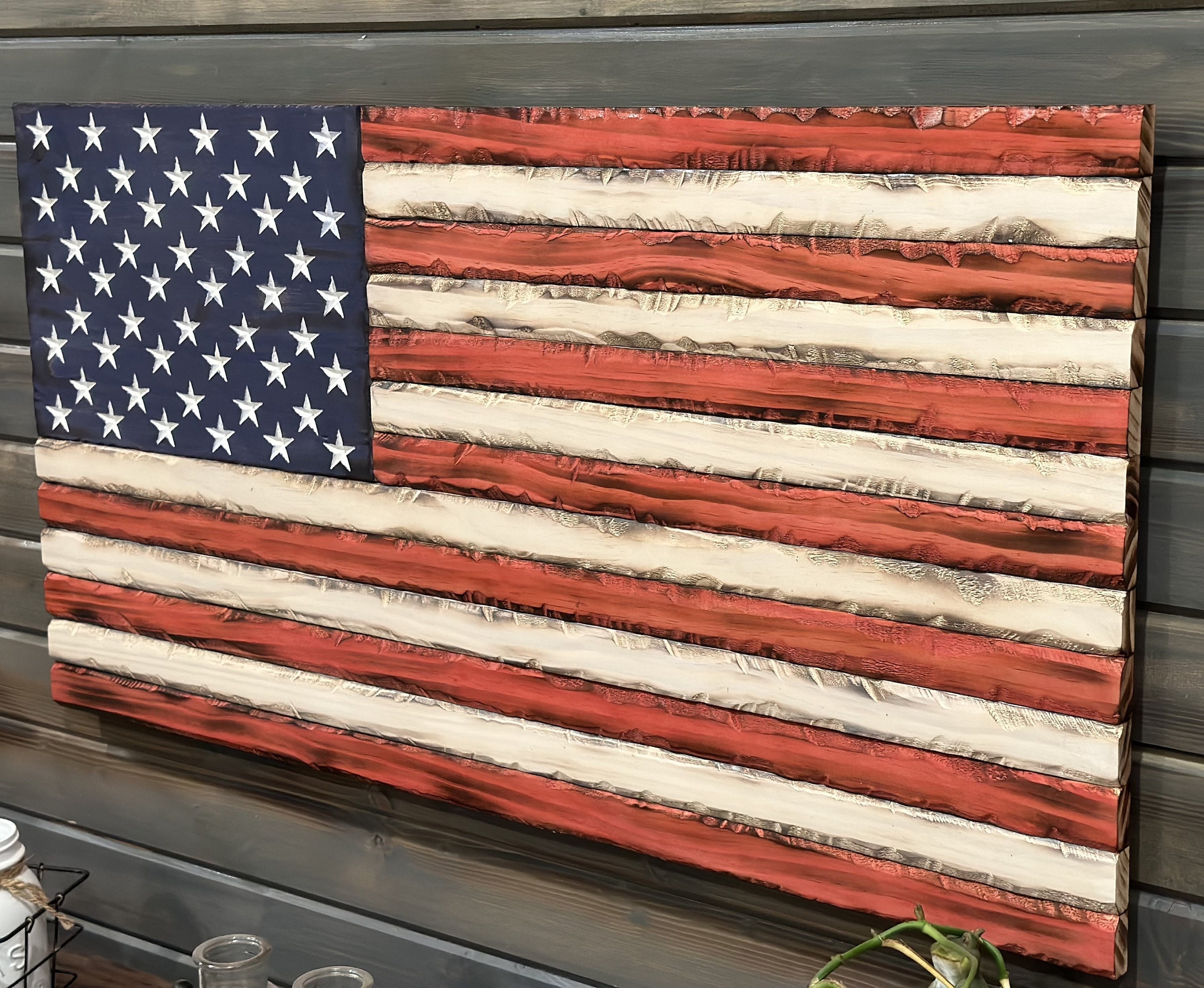 Rustic Handmade, Rustic American Flag, Rustic Flag Wall Decor ...