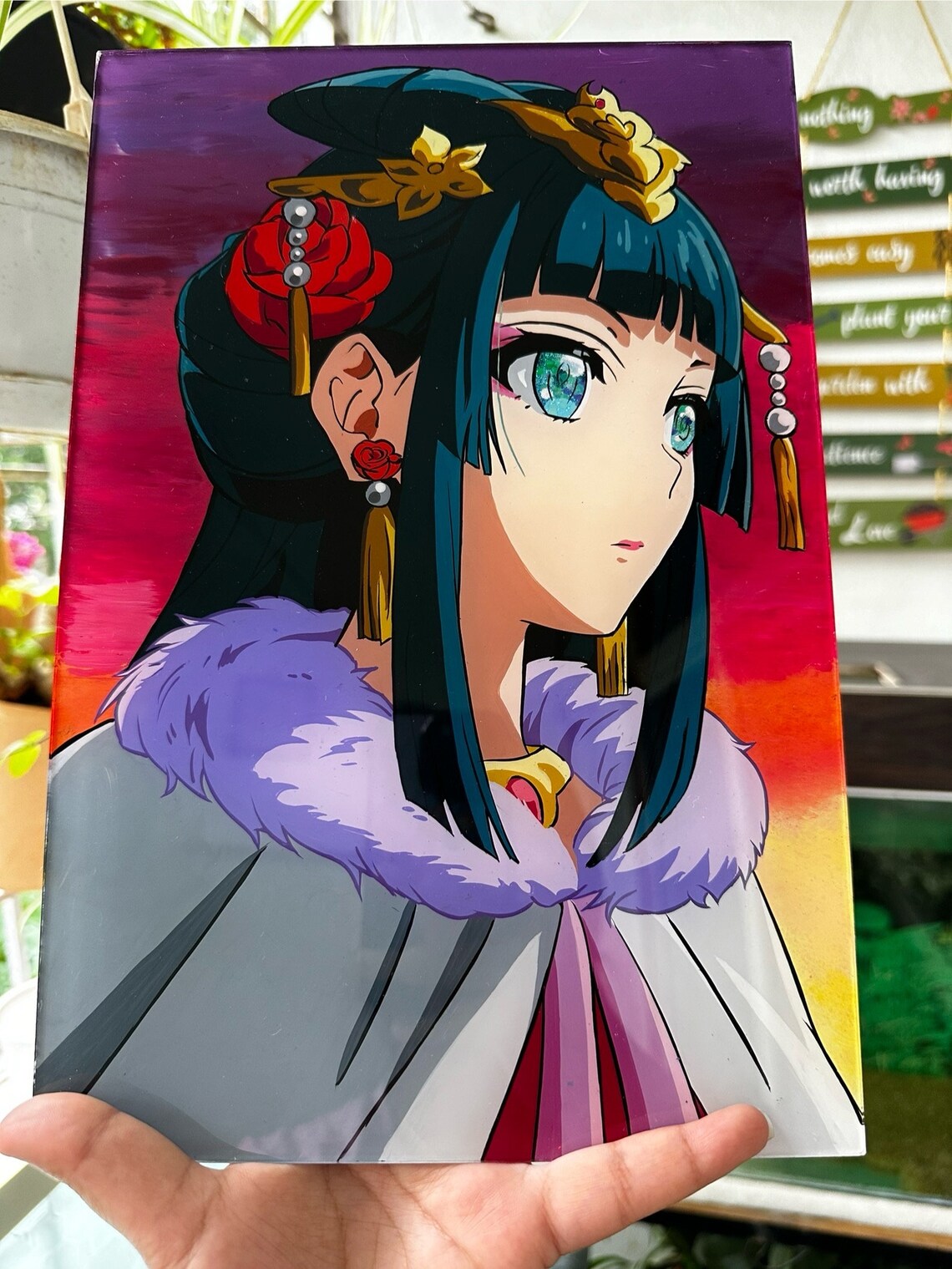 Anime Glass Paintings | Premade Glass Painting | Anime Painting ...